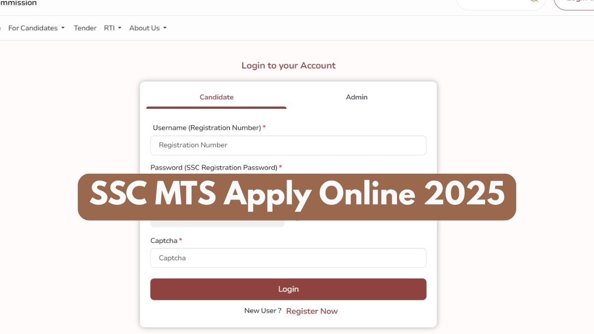 SSC MTS Apply Online 2025 Started, Registration Link, Steps to Apply