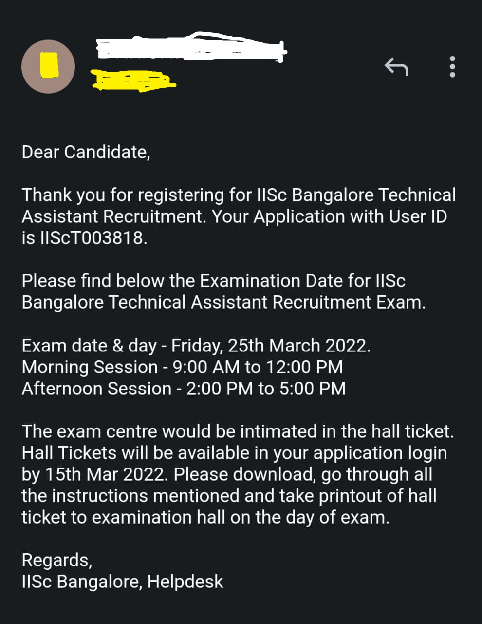 IISC Technical Assistant Exam Date 2022, Check Here For The Details