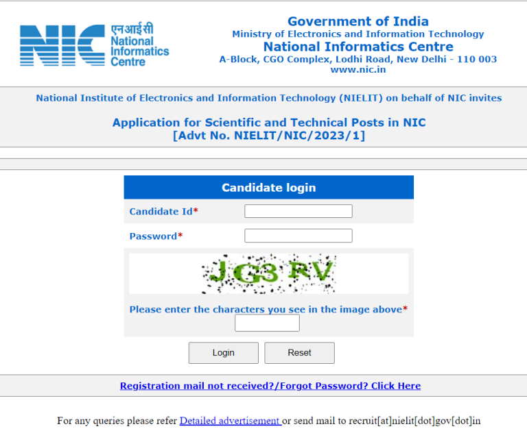NIC Recruitment 2023, Number of Applications Out (Post Wise)