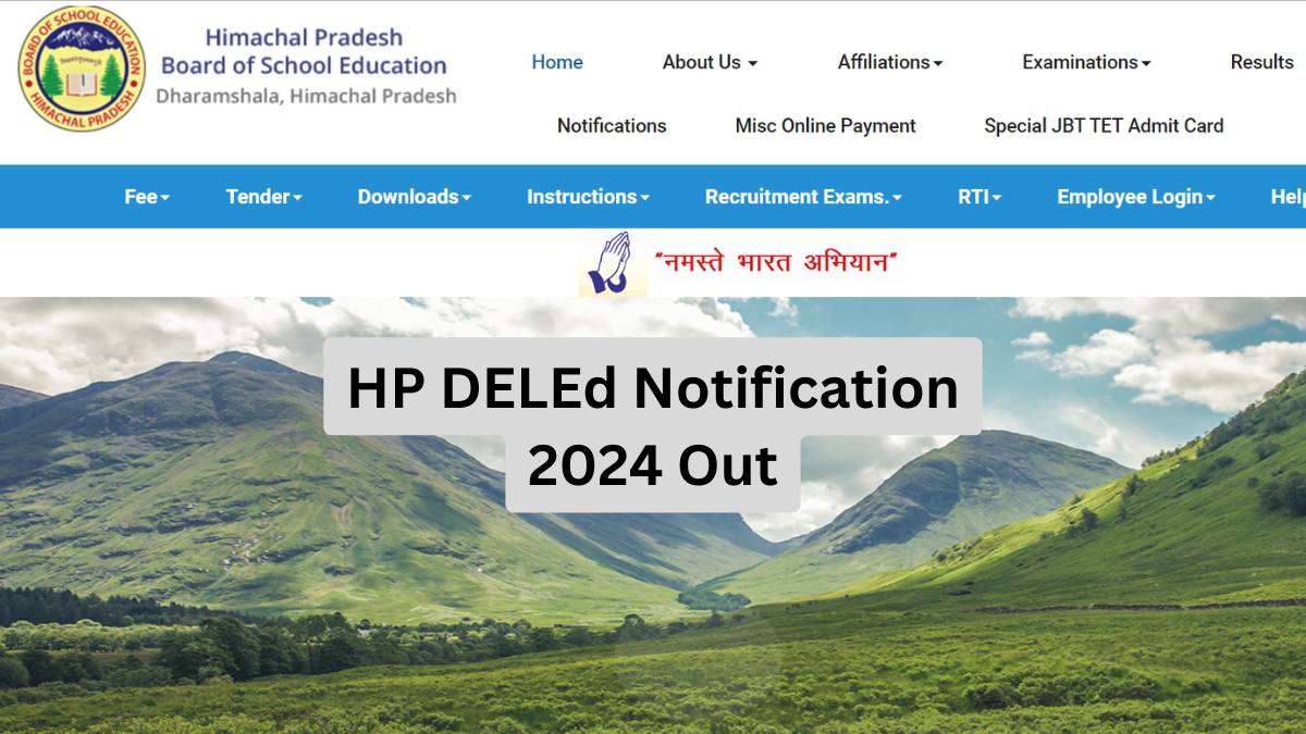 HP DELEd Notification 2024 Out, Eligibility, Exam Date and Application Form