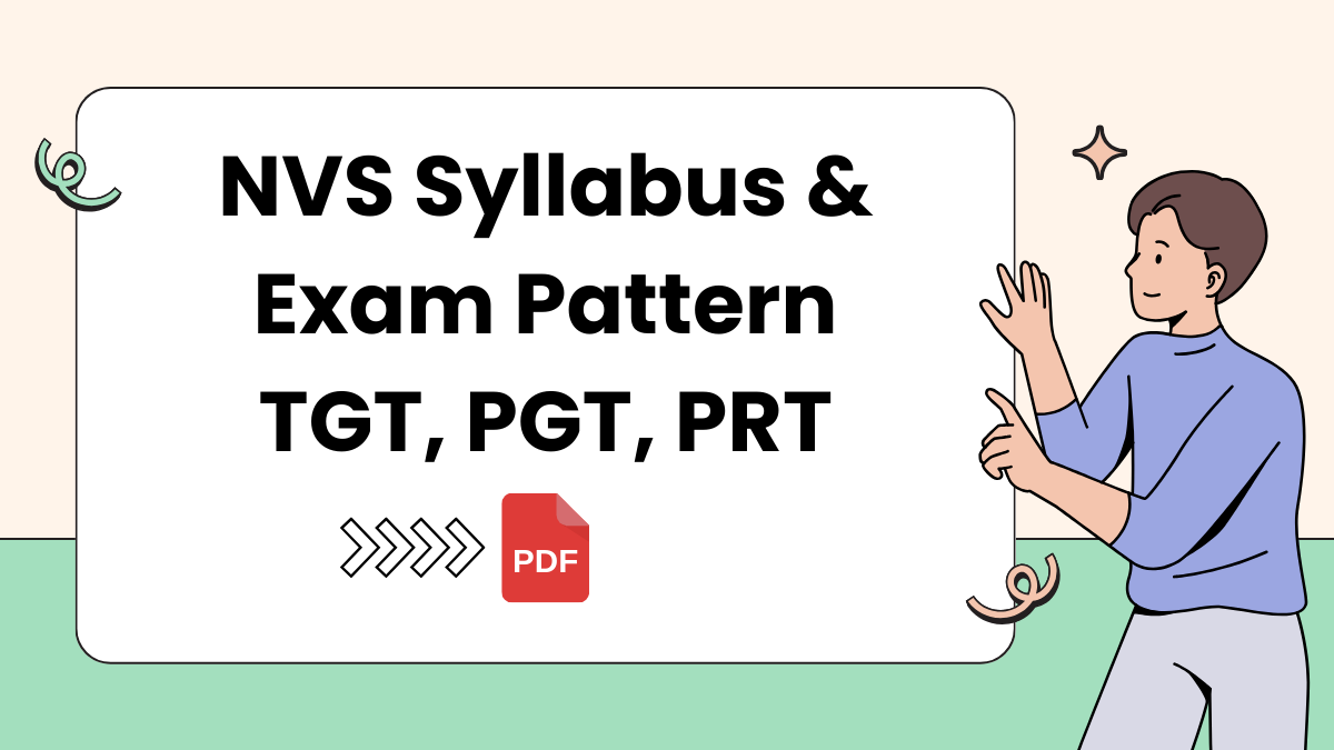 NVS Syllabus 2026, Download TGT PGT Principal Posts
