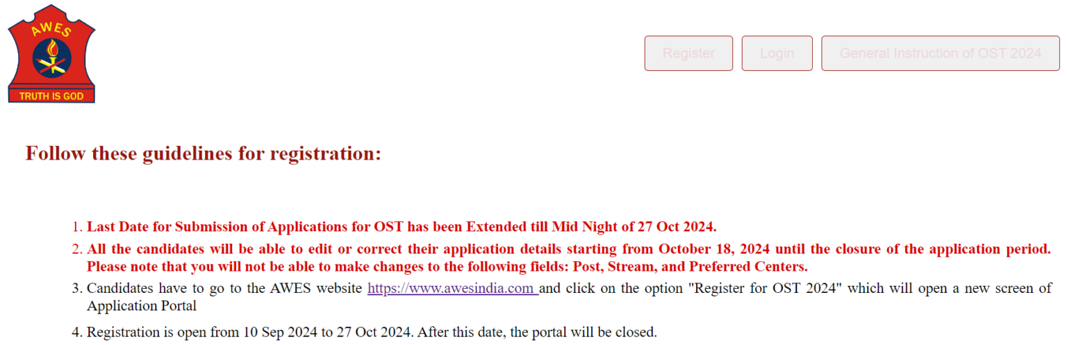 AWES Application Form 2024 Out, AWES Apply Online Link and Last Date ...