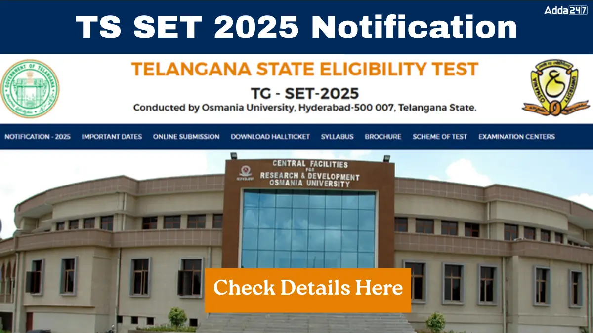 TG SET Exam Date 2025 Out, Check Shifts and Schedules Here