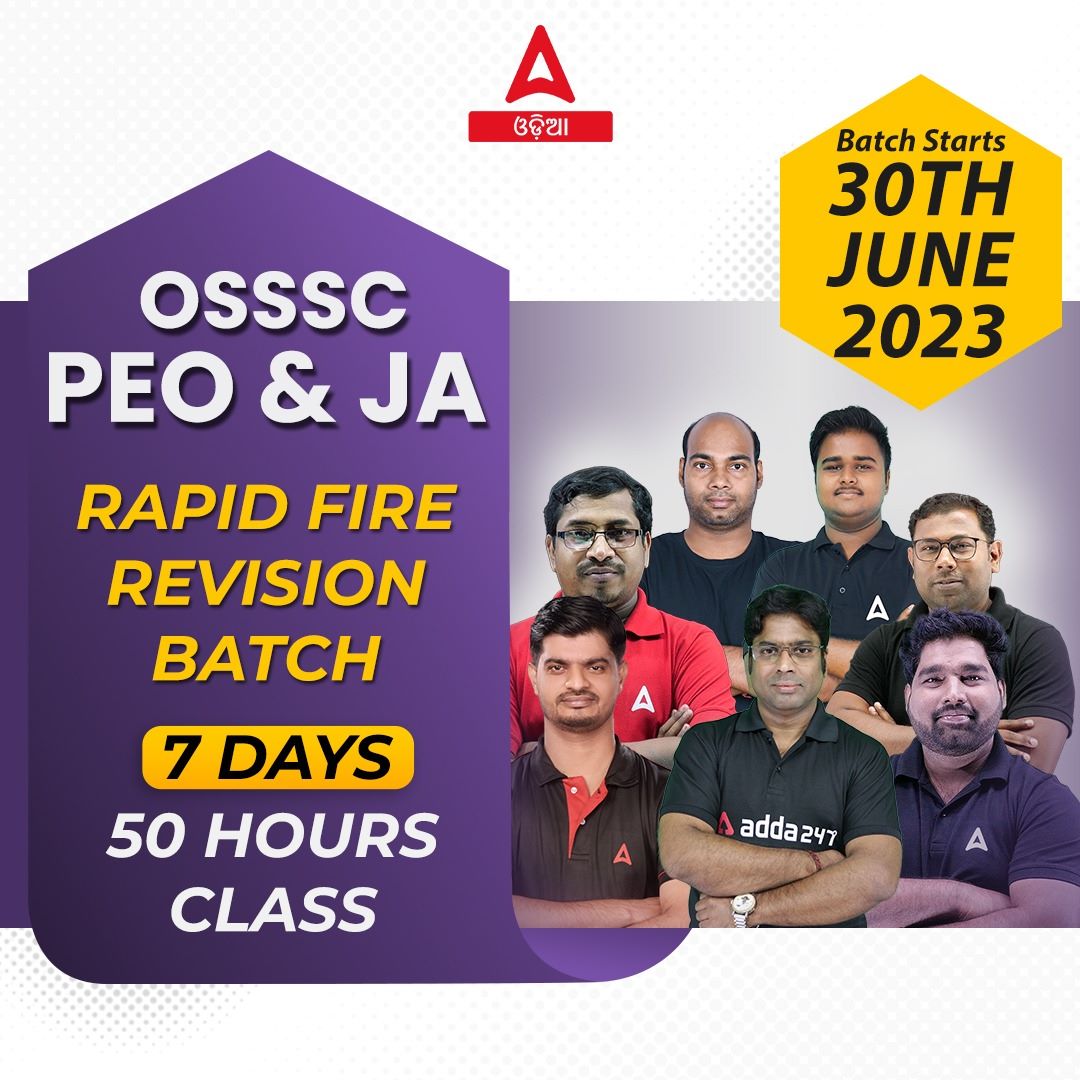 OSSSC PEO & JA RAPID FIRE REVISION BATCH | Online Live Classes by Adda 247