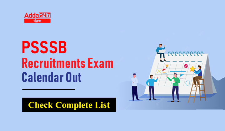 PSSSB Recruitments Exam Calendar 2022