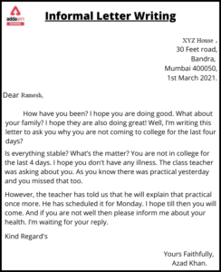 Informal Letter: Format, Samples, Examples in English