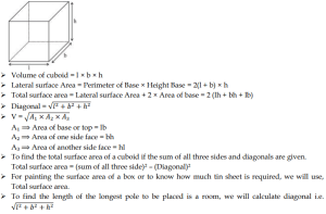 Mensuration Formulas PDF for All 2D, 3D Shapes in Maths, Get Chart
