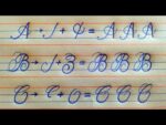 Cursive Writing A to Z, Capital and Small Cursive Letters