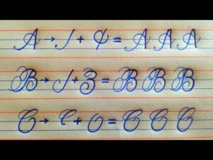 Cursive Writing A to Z, Capital and Small Cursive Letters