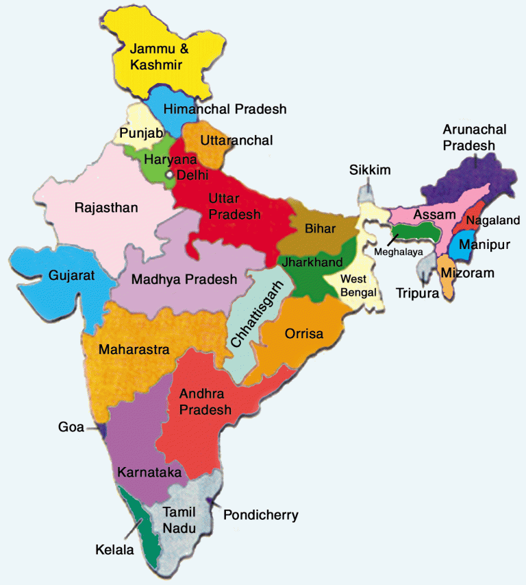 India Map 2025 with States: Political Map of India, Bharat Map [New]