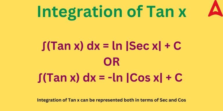 Integration of Tan x - Explanation, Formula, Proof, Examples