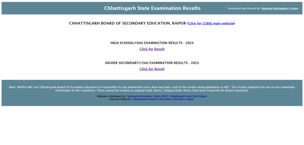 CG Board 10th Result 2024 Out, Download Scorecard at cgbse.nic.in