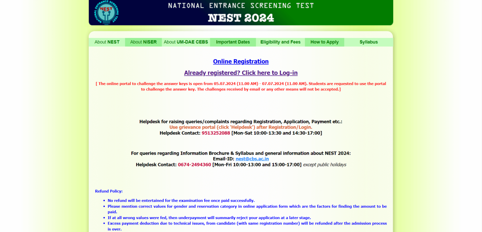 NEST Answer Key 2024 Out @nestexam.in, Check Direct Link Here