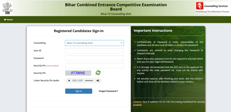 Bihar ITICAT Seat Allotment Result 2024 Released, Check Direct Link