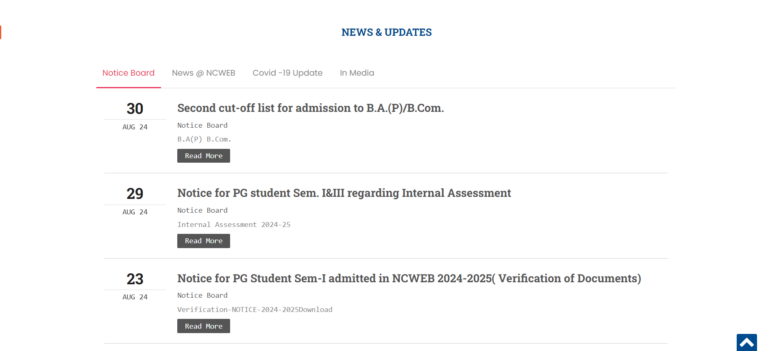 NCWEB Second Cut-off List 2024 25 Out, Download PDF Here