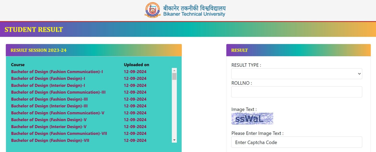 BTU Result 2025 Out, Check UG/PG Semester wise Results at www.btu.ac.in