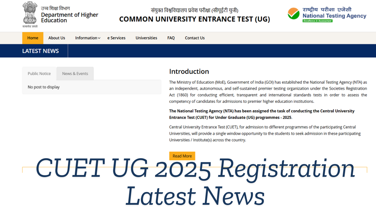 Cuet Ug 2025 Registration Dates Out Online Application Form Live Cuet