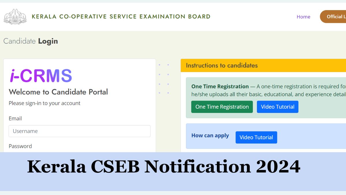 Kerala CSEB Notification 2024, Apply Online for 207 Vacancies
