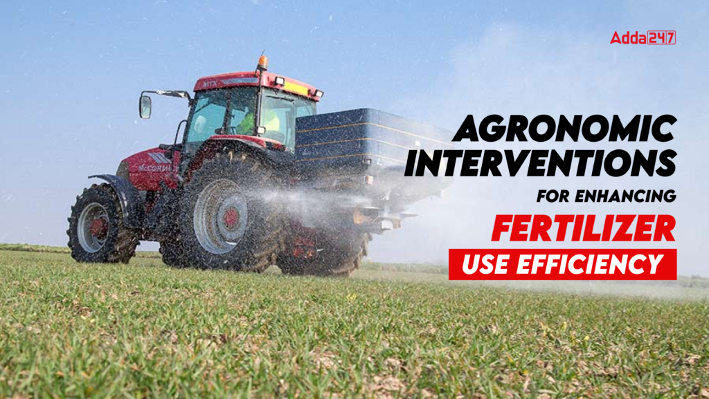 Agronomic Interventions For Enhancing Fertilizer Use Efficiency