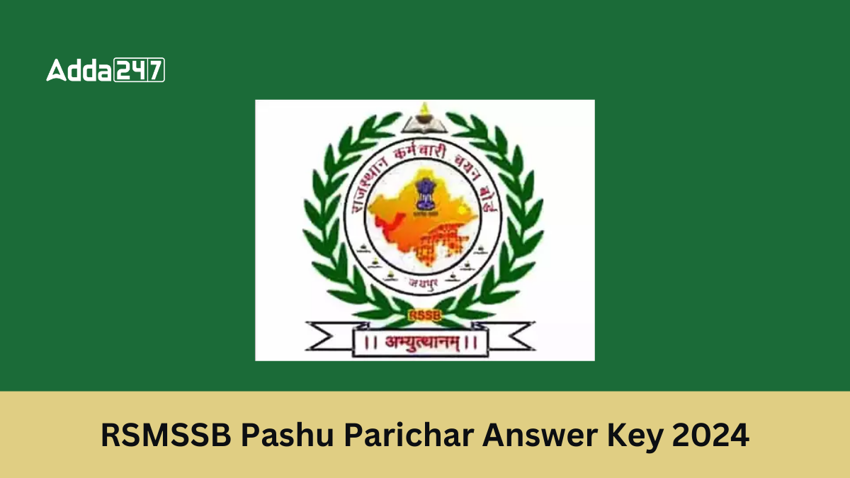 RSMSSB Pashu Parichar Answer Key 2024, Download Response Sheet PDF