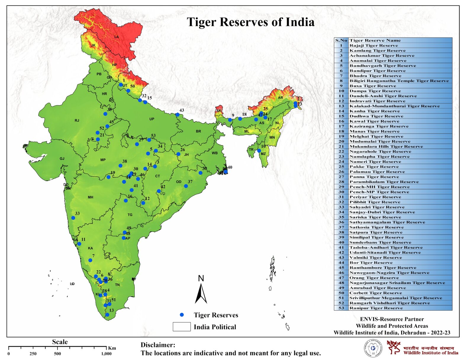 List of Total Tiger Reserves in India, Map, Names, Schemes