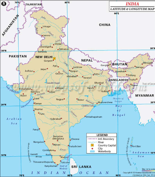 India's Geographical Extent and Frontiers: A Detailed Overview