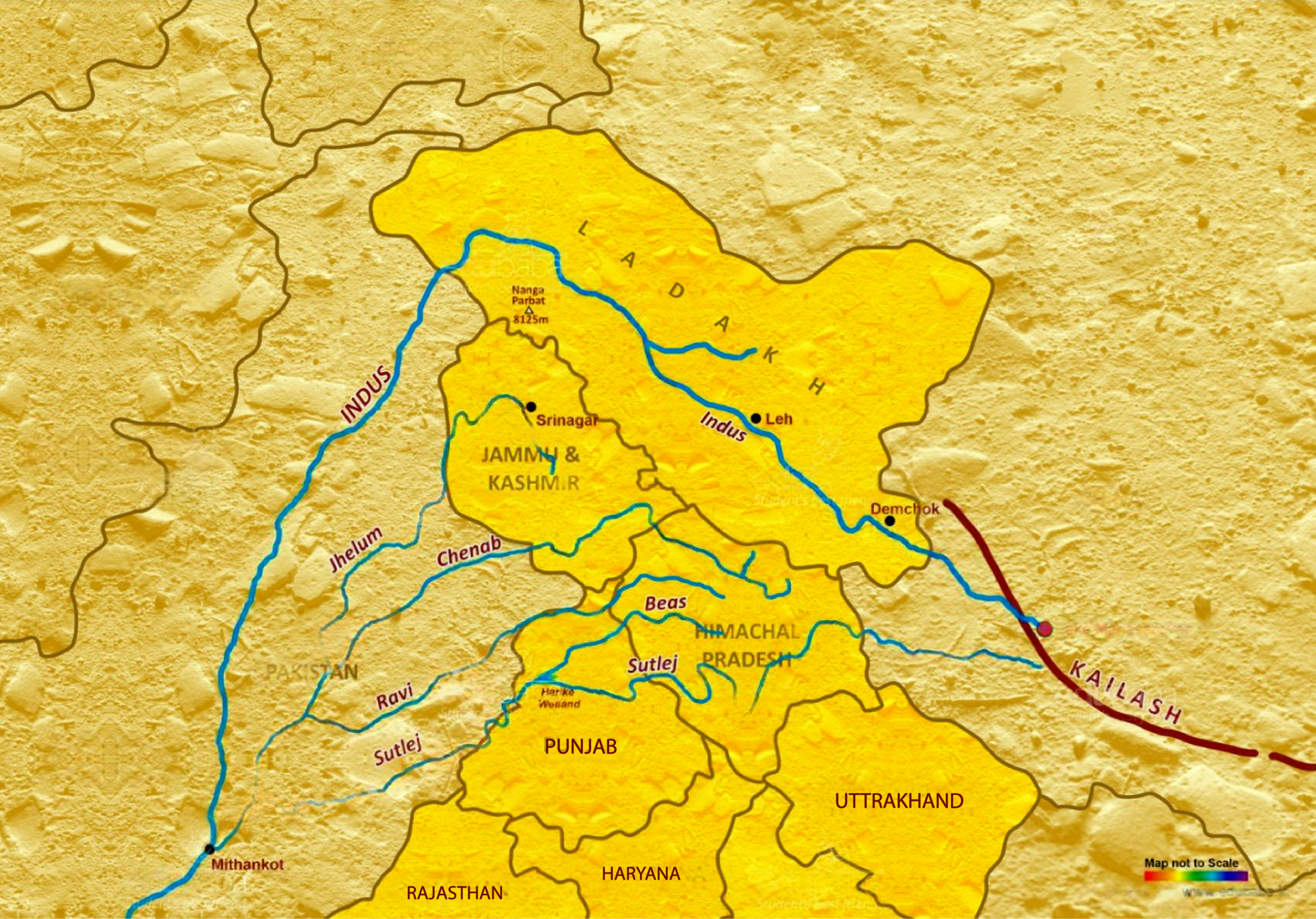 Indus River System: Map, Length, Tributaries and Explanation of Origin