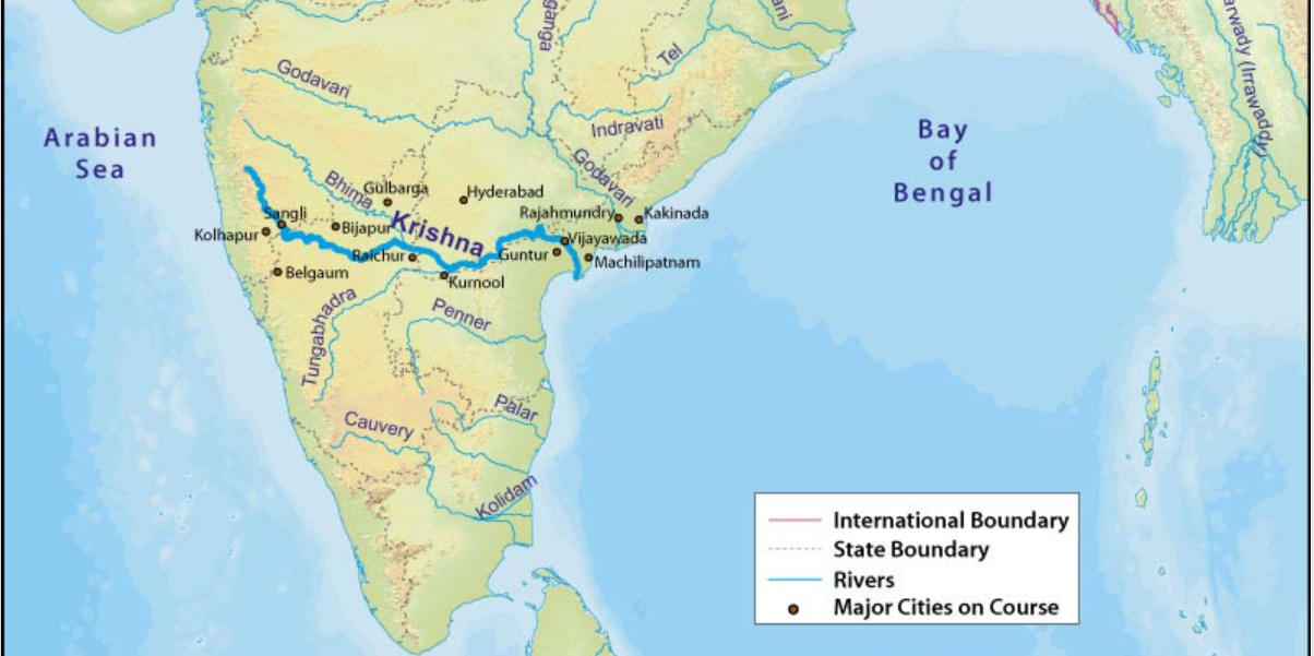 East Flowing Rivers, List of Rivers With Their Map