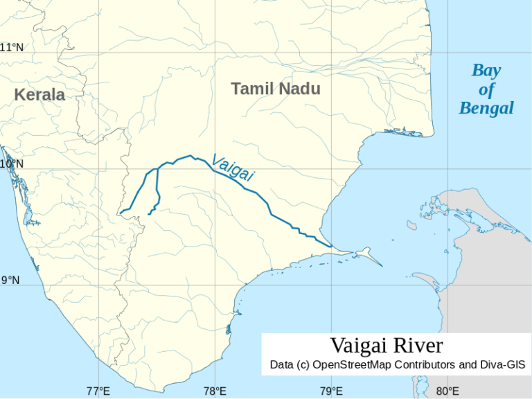 East Flowing Rivers, List of Rivers With Their Map