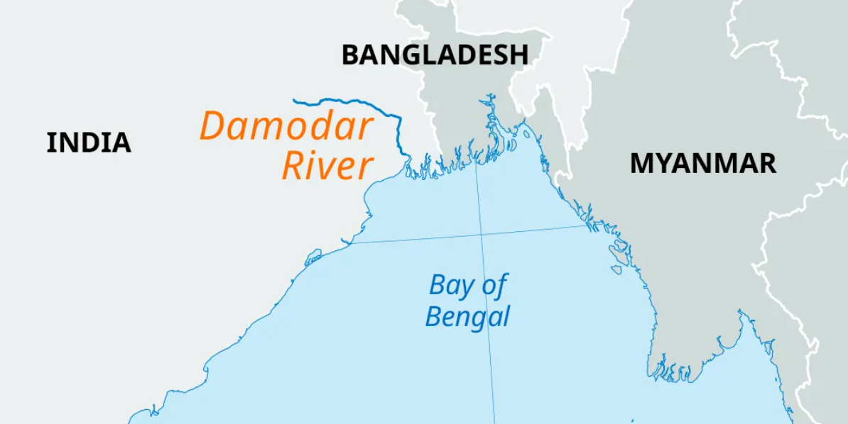 East Flowing Rivers, List of Rivers With Their Map