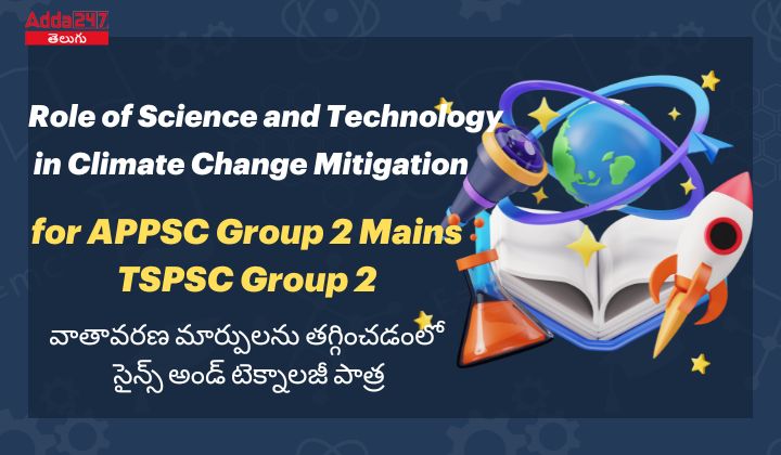 Role of Science and Technology in Climate Change Mitigation for APPSC ...